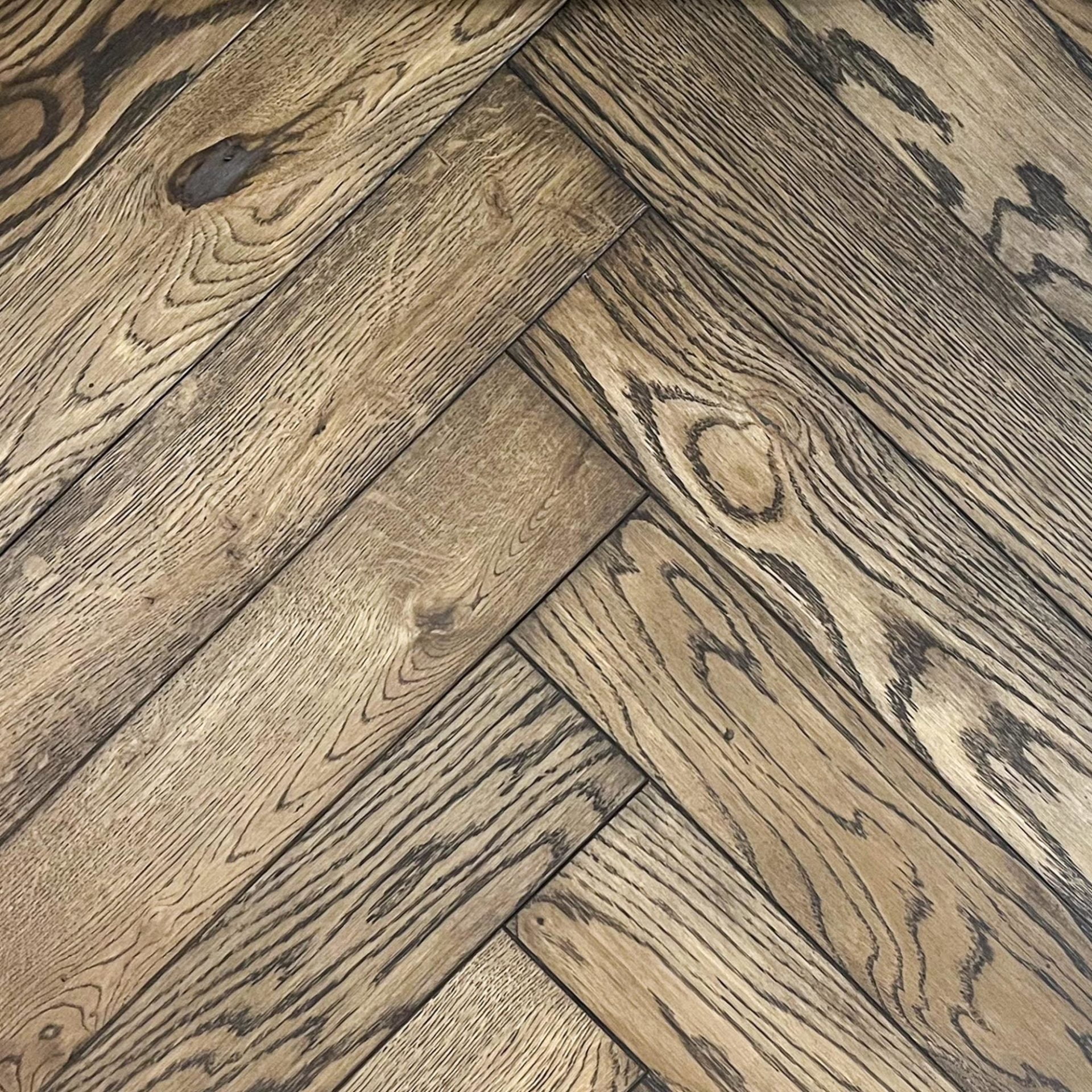 Sable Herringbone Wood Floor